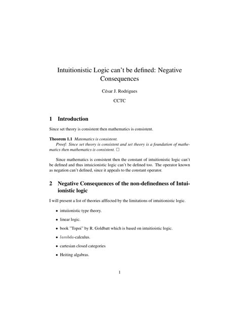 pdf intuitionistic logic can t be defined negative consequences