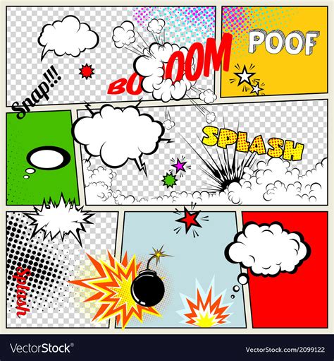 Retro Comic Speech Bubbles Royalty Free Vector Image