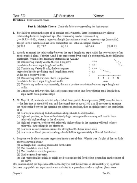 5 ap statistics chapter 3 multiple choice answers omitamalakai