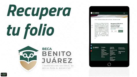 Folio Becas Benito Juárez recupéralo así YouTube