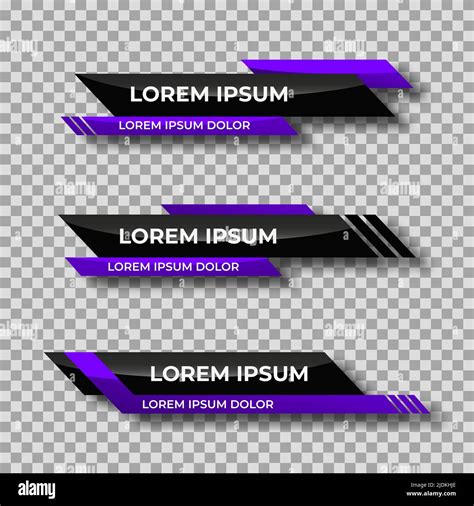 Modern Geometric Lower Third Banner Template Design Colorful Lower