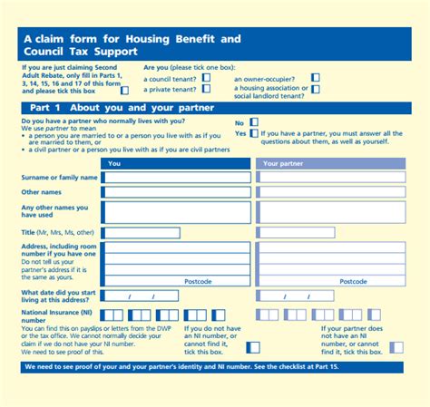 FREE 14 Sample Housing Benefit Forms In PDF