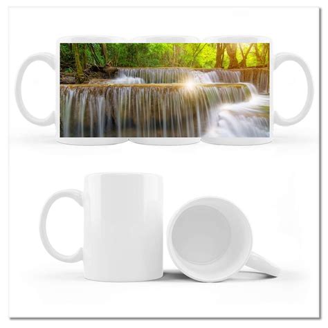 Kubek ceramiczny Foto Azjatycki pejzaż Wodospad 330 ml ZeSmakiem