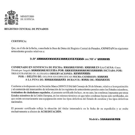 tranet Traducción jurada de un certificado de antecedentes penales