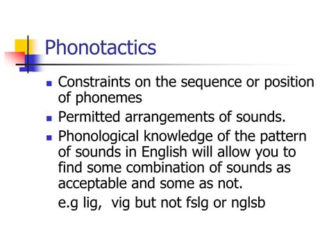 ppt the sound patterns of language powerpoint presentation id 609372
