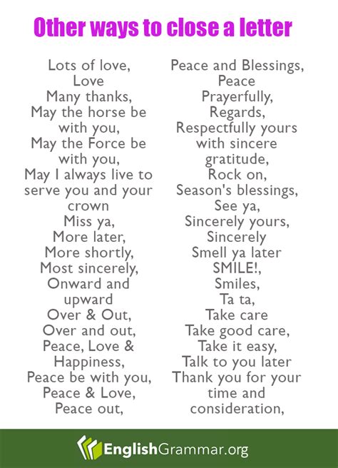 Synonyms For Sincerely In A Letter Collection Letter Template Collection