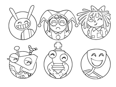 Desenhos De Imprim Vel O Incr Vel Circo Digital Para Colorir E Imprimir