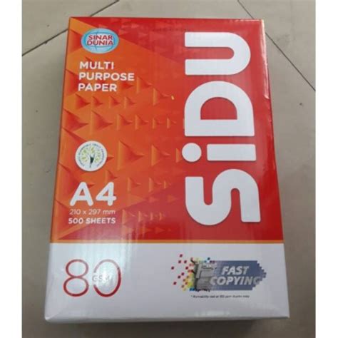 Kertas HVS 80 Gram A4 SIDU