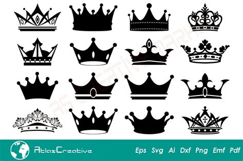 Corona Reina Svg Princesa Tiara Svg Crown Svg Archivo Crown Svg