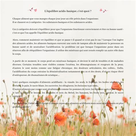 Lequilibre Acido Basique C Line Natur Et Massage