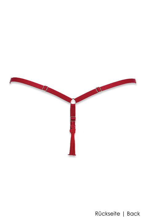 Luxxa Elixir String Nu A Voilette Flounced Naked Thong Red