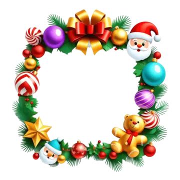 Beautiful Christmas Wreath With Decorations Christmas Wreath