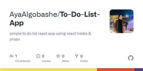GitHub AyaAlgobashe To Do List App Simple To Do List React App Using