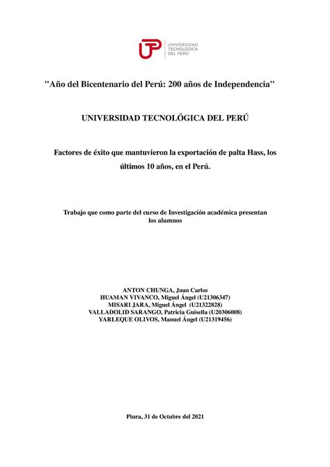 ACV S03 Tarea 1 T1 Primer Avance 30 10 2021 003 Año del