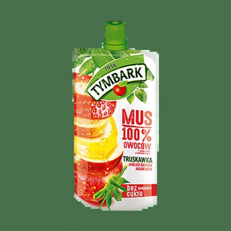 Mus tymbark truskawka jabłko banan marchew 120g Maspex Społem