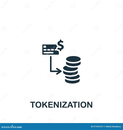 Tokenization Icon Monochrome Simple Sign From Blockchain Collection
