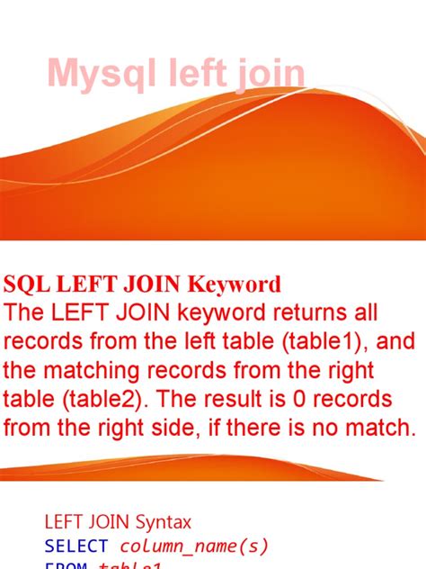 mysql left join pdf