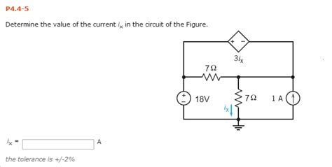 Solved Determine The Value Of The Current Ix In The Circuit Chegg