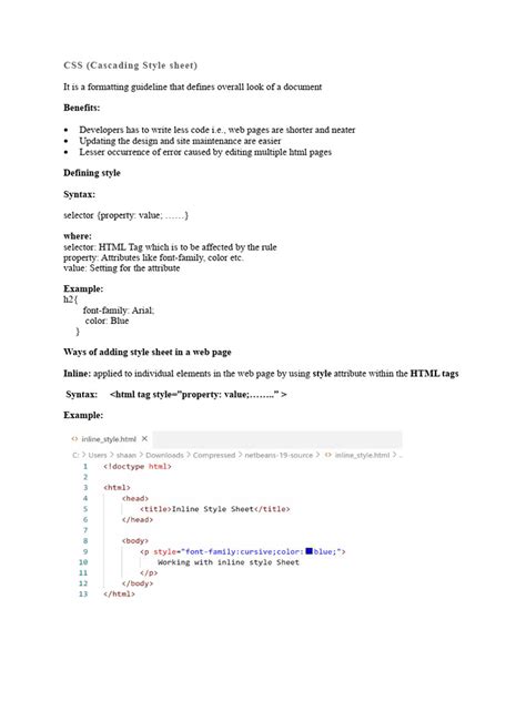 introduction to css pdf html html element