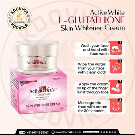 Active White L Glutathione Skin Whitening Cream At Best Price In