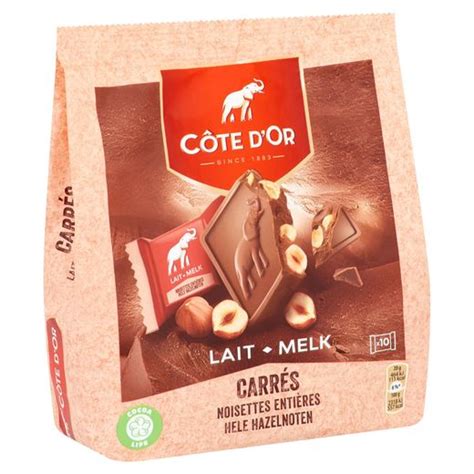 Côte d Or Carrés Pralines Chocolat Au Lait Noisettes Entières 200 g