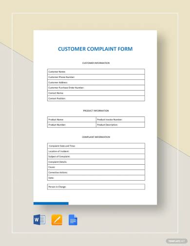 FREE 9 Sample Customer Complaint Form Examples In PDF MS Word