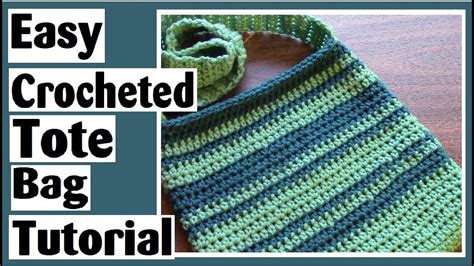 Easy Crocheted Tote Bag How To Crochet Tutorial For Beginners YouTube