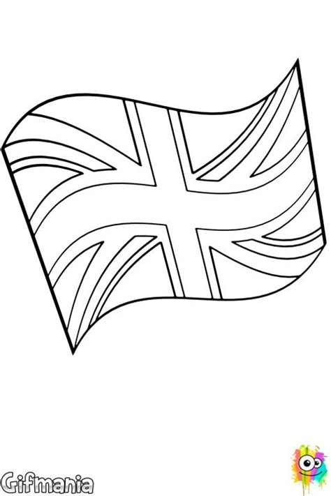 Aprende La Bandera De Reino Unido Con Dibujos Para Colorear Banderas
