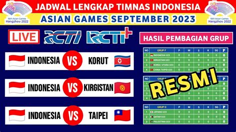 Jadwal Asian Games 2023 Indonesia Vs Korea Utara Asian Games Sepak