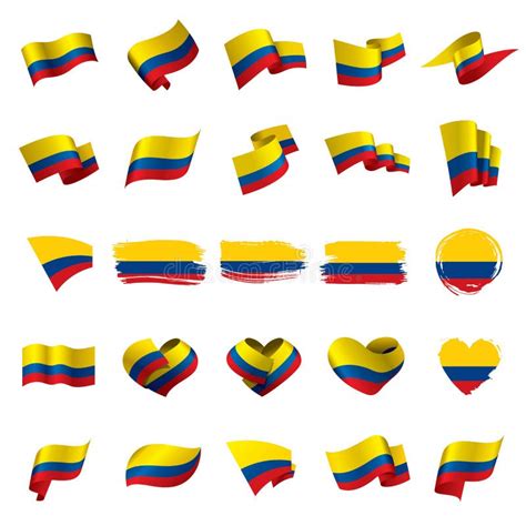 Bandera De Colombia Ejemplo Del Vector Ilustración del Vector