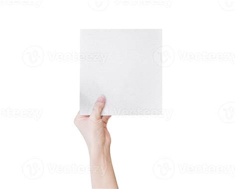 Hand Holding White Paper Isolated Dicut Photos 10870453 PNG