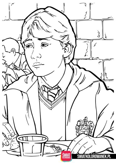 Ron Weasley Kolorowanka Harry Potter Darmowe Kolorowanki Do Druku
