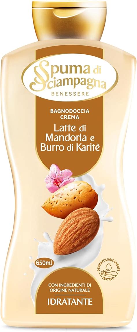 Spuma Di Sciampagna Bagnodoccia Crema Idratante Latte Di Mandorla E