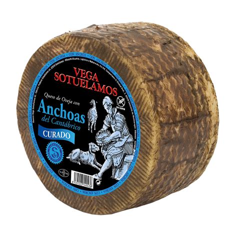 Queso curado de oveja con anchoa del Cantabrico Vega Sotuélamos