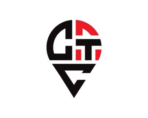 Diseño del logotipo de la forma de la letra CTC Vector Premium