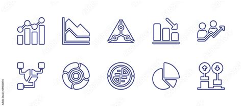 Charts And Diagrams Line Icon Set Editable Stroke Vector Illustration
