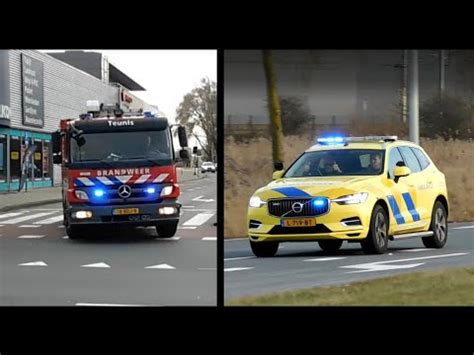 Rijopleiding Ambulance En Brandweer Met Spoed In Amsterdam En