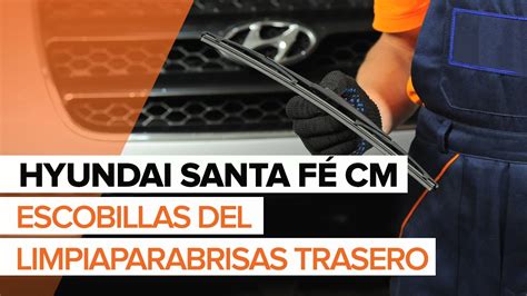 Cómo cambiar Escobillas del limpiaparabrisas trasero en HYUNDAI SANTA
