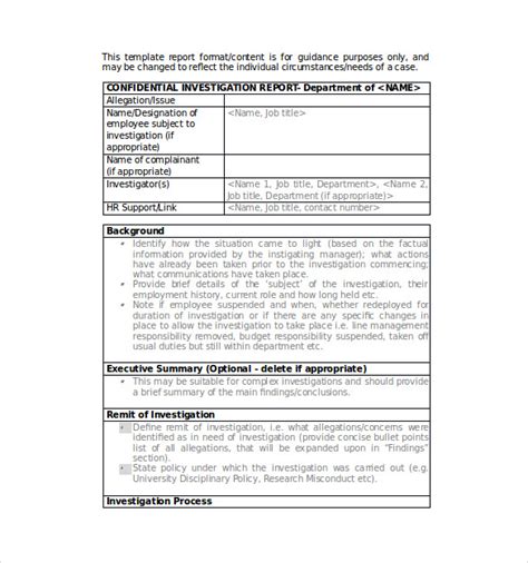 Summary Report Templates Word Excel Pdf Templates