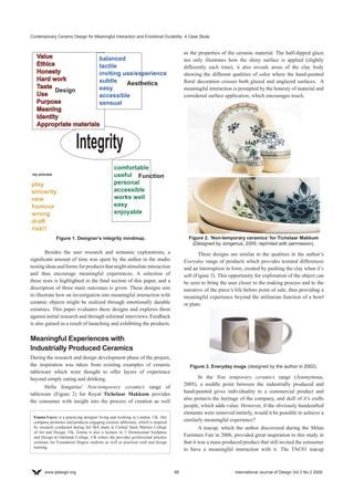 Contemporary Ceramic Design For Meaningful Interaction And Emotional