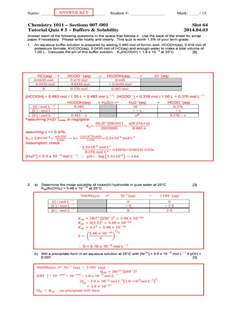 fillable online chem mun chemistry 1011 sections 007 001 slot 64 tutorial quiz fax email print