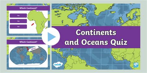 World Map Continents And Oceans Quiz