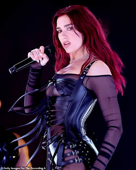 Dua Lipa Flaunts Her Jaw Dropping Figure In A TINY Leather Bodysuit As
