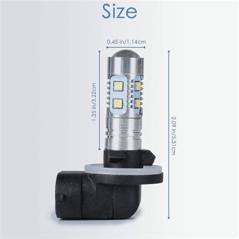 2pcs H27 881 862 889 894 10 2323 SMD LED Fog Driving Light Replacement