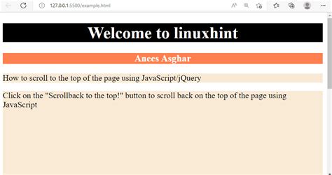How To Scroll To The Top Of The Page Using JavaScript JQuery