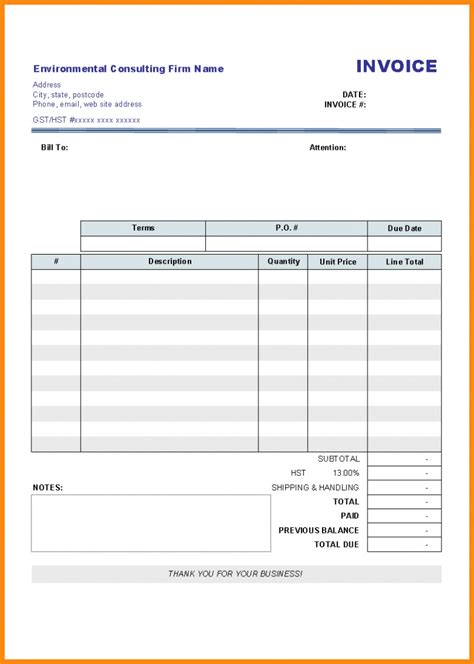 Simple Consulting Invoice Template Biblerolf