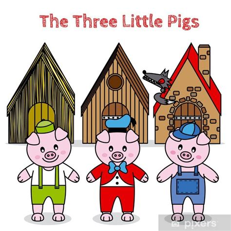 Poster Les trois petits cochons et le grand méchant loup l histoire