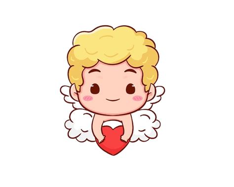 Lindo personaje de dibujos animados adorable cupido bebés de amur