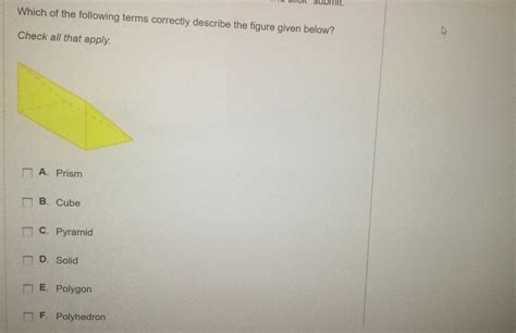 which of the following terms correctly describe the figure given below