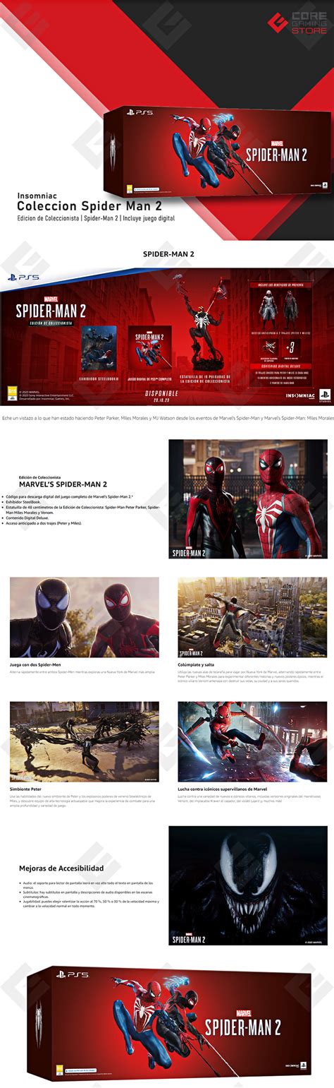 Marvel Spider Man 2 Edición de Colección Incluye juego digital para